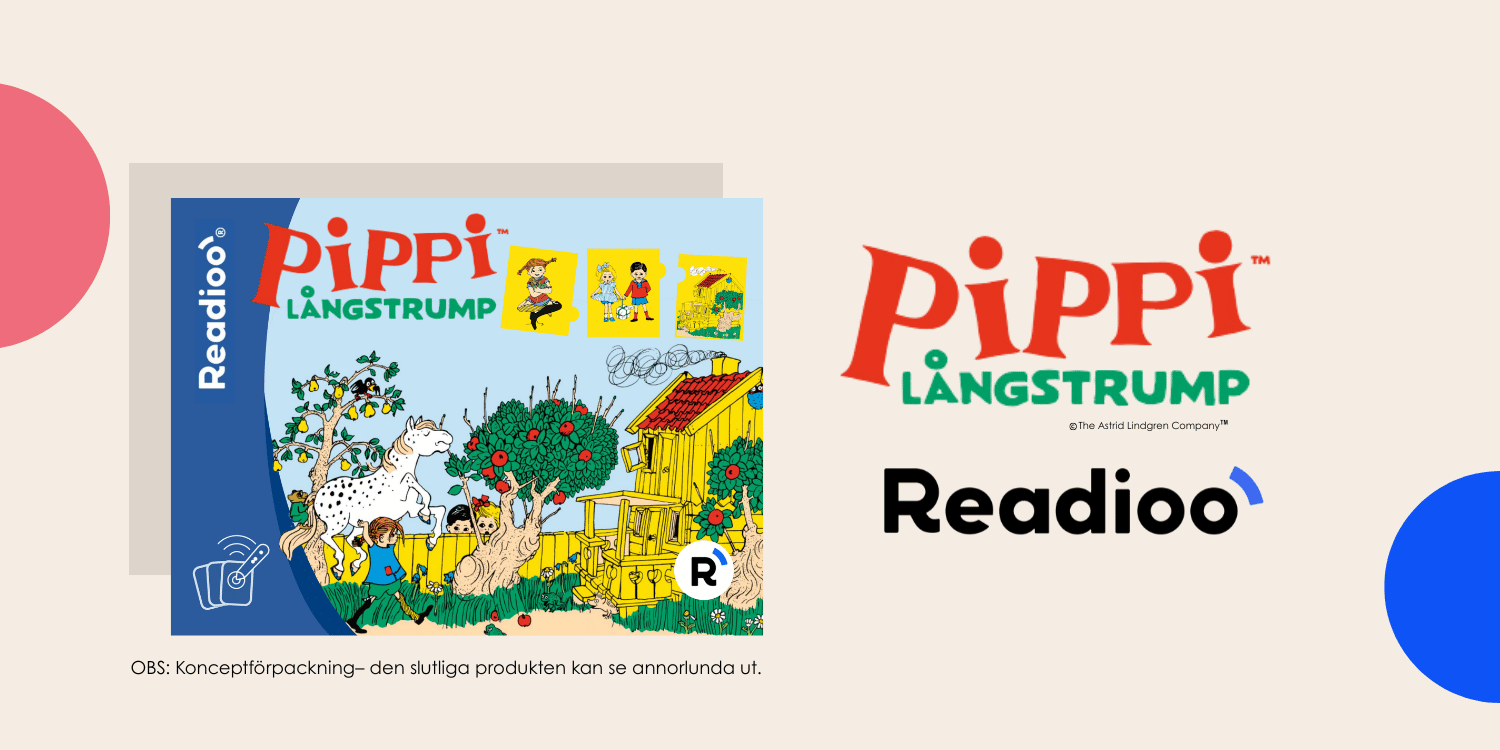 Pippi Långstrump och Readioo i samarbete